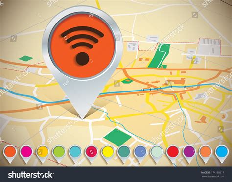 Map Pins Vector Illustration Stock Vector Royalty Free 174138917 Shutterstock