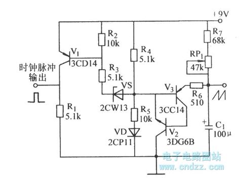 Time Scale Sawtooth Wave Generating Circuit Signal Processing Circuit Diagram