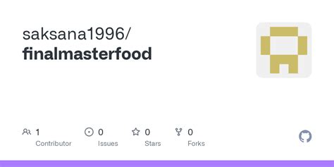 GitHub Saksana Finalmasterfood