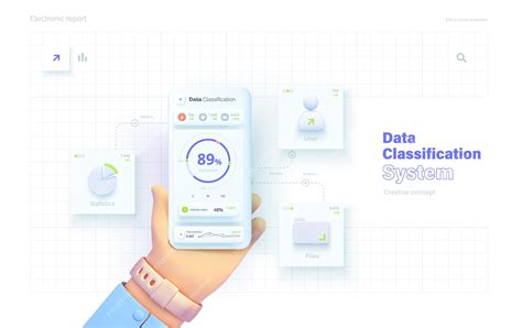 Premium Vector Mobile Application For Data Analysis And Accounting File Management Electronic