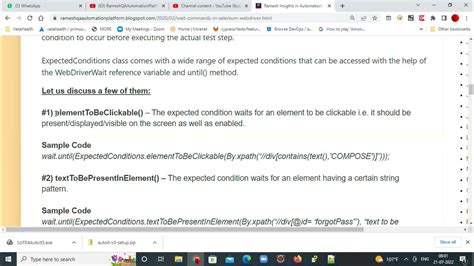 Webdriver Synchronization Wait Commands Implicit Explicit Waits 20220721 Youtube