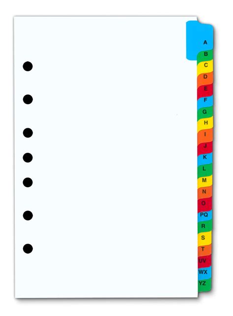 A Z Index Tabs 5 12 X 8 12 Officeanthology