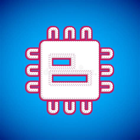 Procesador De Computadora Blanco Con Icono De Cpu De Microcircuitos