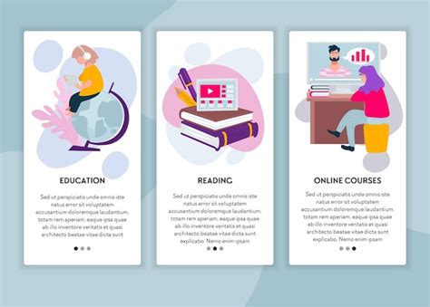 Premium Vector Distant Education Online Reading And Passing Courses