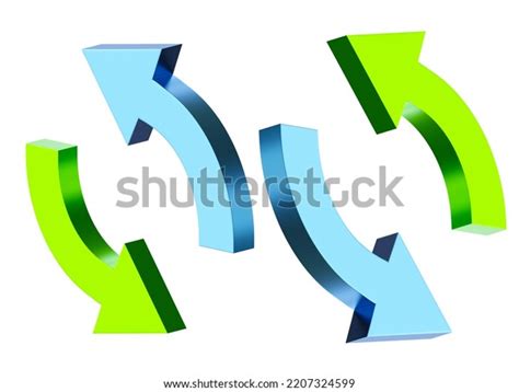 Double Reverse Arrow Eco Recycling Concept Stock Illustration