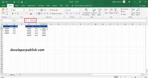 Income Tax Calculator In Excel Developer Publish