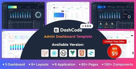 Dashcode Gpl Laravel React Vuejs Nextjs Htmltailwind Dashboard
