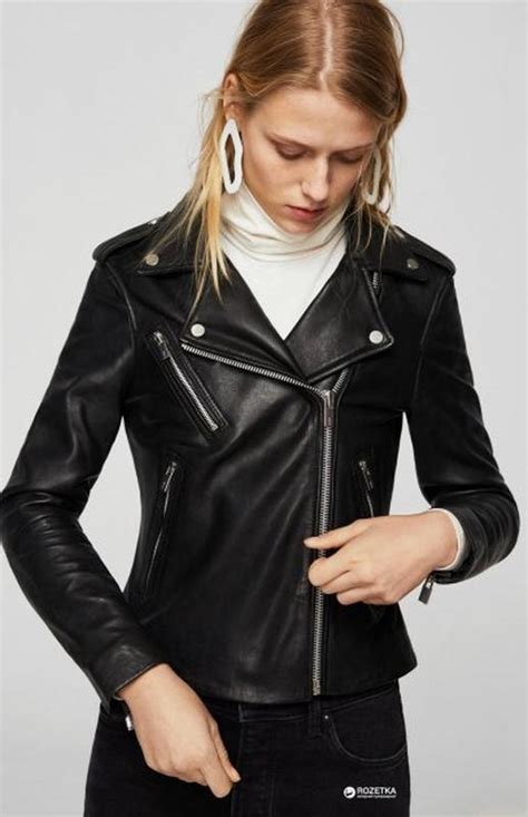 Крута шкіряна куртка косуха Mango — цена 1858 грн в каталоге Куртки Купить женские вещи по