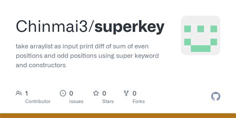 Github Chinmai3superkey Take Arraylist As Input Print Diff Of Sum