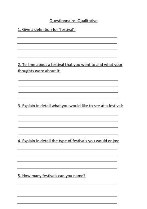 2 Qualitative Questionnaire Examples Pdf Examples