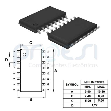 Circuito Integrado Smd Cd4049 Porta Lógica Inversora Proesi