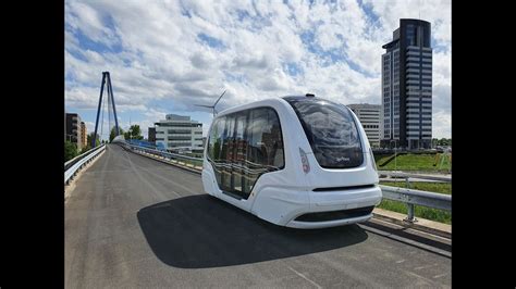 Self Driving Shuttle In Autonomous Transit System In Operations Youtube