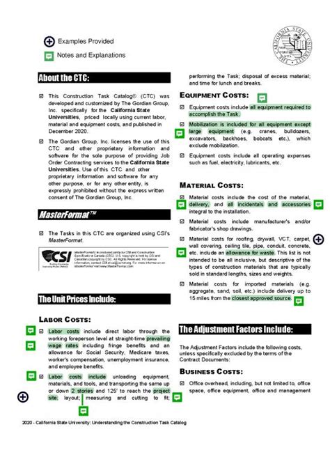 Construction Pdf 84316 Using The Construction Cost Task Catalog