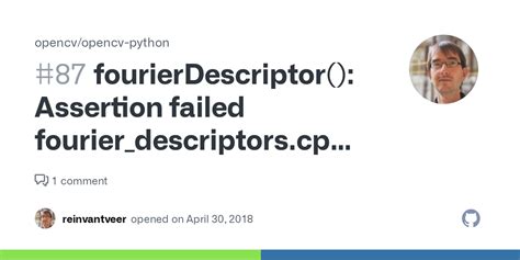 FourierDescriptor Assertion Failed Fourier Descriptors Cpp Line Issue Opencv