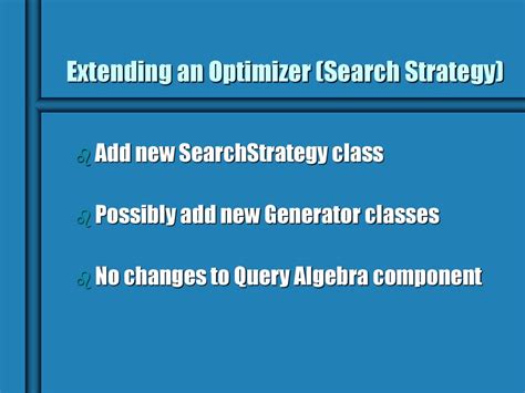 query optimization for object relational database systems ppt download