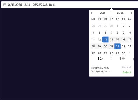 Time Sections Doesn T Overlay Issue Vuepic Vue Datepicker Github