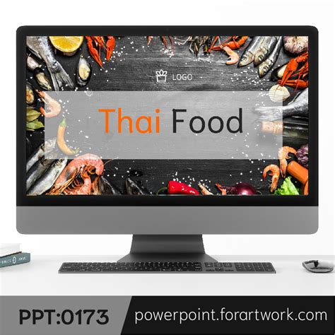 เทมเพลต Powerpoint เมนูอาหารไทย ธีมสีส้ม สไตล์มินิมอล 0173 เทมเพลต Powerpoint สวยๆ