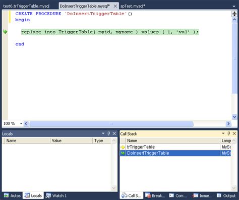 MySQL Debugging Stored Procedures And Functions