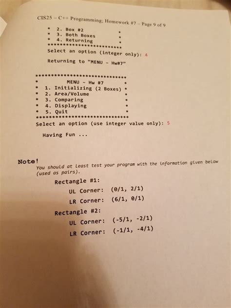 cis25 c programming homework 7 page 1 of 9