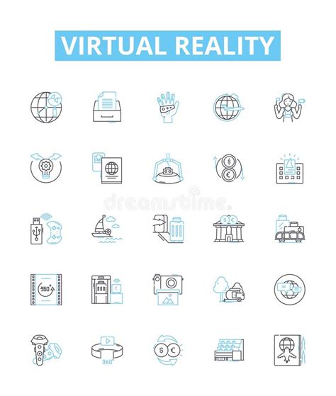 Virtual Reality Vector Line Icons Set Virtual Reality Vr Lucid