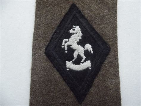 Kent Yeomanry And Eastern Command Patches Stitched To Khaki Cloth Dbg