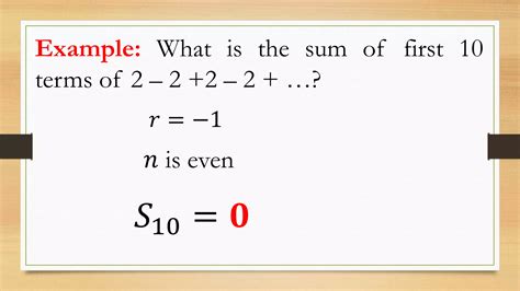 Geometric Series And Finding The Sum Of Finite Geometric Sequence Ppt