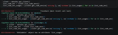 Python API Code Envs Doc Shows Unexisting Functions Dataiku Community