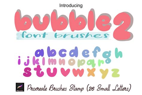 Procreate Brushes Stamp Bubble 2 Font Graphic By Tanvara Digital Art