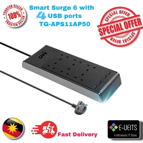 Targus Smart Surge Outlet With USB PORT Socket Surge Protector APS AP Shopee Malaysia