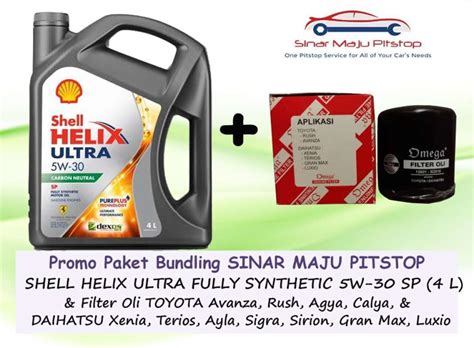 Jual Shell Helix Ultra Hx8 5w 30 Api Sp Oli Mobil 4 L Paket Bundling
