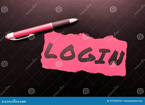 Conceptual Caption Login Concept Meaning Entering Website Blog Using Username And Password
