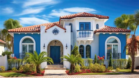 Vibrant Blue Stucco Stock Illustration Illustration Of Timeless