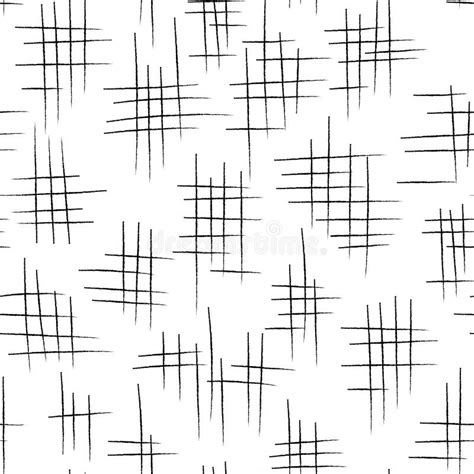 Crosshatch Pattern Seamless Hand Draw Pattern Simple Crosshatch Sketch Stock Illustration