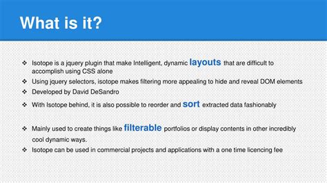 Ppt Isotope An Exquisite Jquery Plugin For Magical Layouts Powerpoint