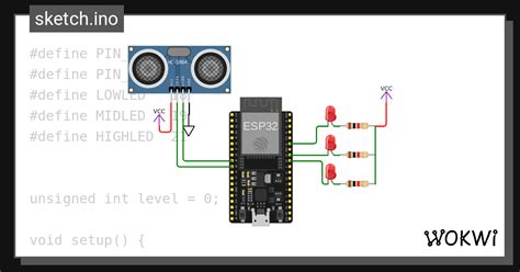 Water Level Wokwi Esp32 Stm32 Arduino Simulator