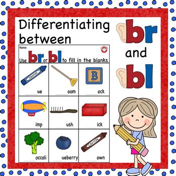 Differentiating Br And Bl Sounds Worksheet By The Smart Sensei TPT
