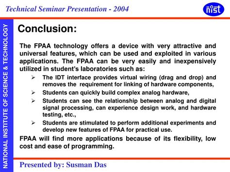 PPT FPAA For Analog Circuit Design PowerPoint Presentation Free Download ID