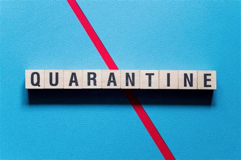 Concepto De Palabra De Cuarentena En Cubos Imagen De Archivo Imagen