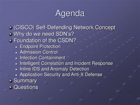 Ppt Cisco Self Defending Networks Powerpoint Presentation Free Download Id 1318499