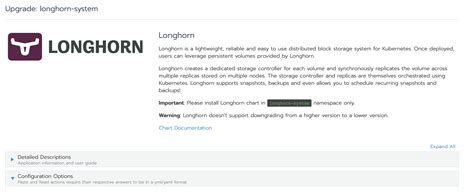 Bug Update Readme In Longhorn Rancher Chart To Warn Users Against The