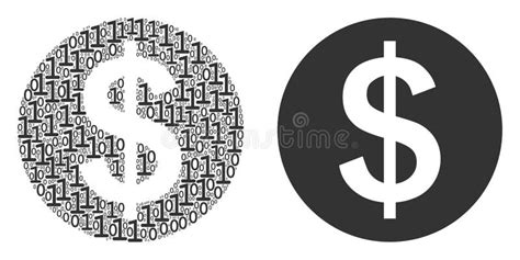 Money Mosaic Of Binary Digits Stock Vector Illustration Of Economy