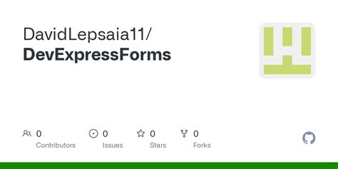 GitHub DavidLepsaia DevExpressForms