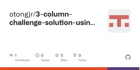 Github Otongjr3 Column Challenge Solution Using Html Css And Flexbox