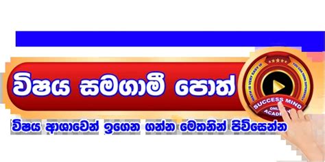 Success Mind Online Academy 6 ශ්‍රේණිය