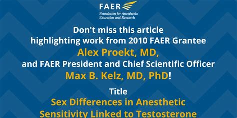 Foundation For Anesthesia Education And Research On Linkedin Sex Differences In Anesthetic Foundation For Anesthesia Education And Research On Linkedin Sex Differences In Anesthetic