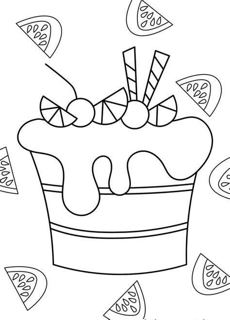 케이크 색칠 공부 Kr에서 무료 색칠 공부