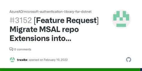Feature Request Migrate Msal Repo Extensions Into Msalnet Repo · Issue 3152 · Azuread