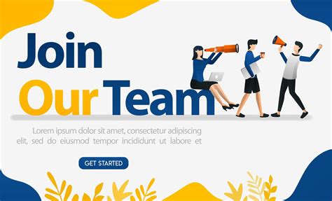 Landing Page For Job Interviews With The Words JOIN OUR TEAM Concept