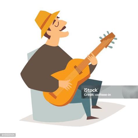 기타 플레이어 벡터 일러스트입니다 기타와 함께 음악가 남자 Film Festival에 대한 스톡 벡터 아트 및 기타 이미지 Film Festival Theatrical
