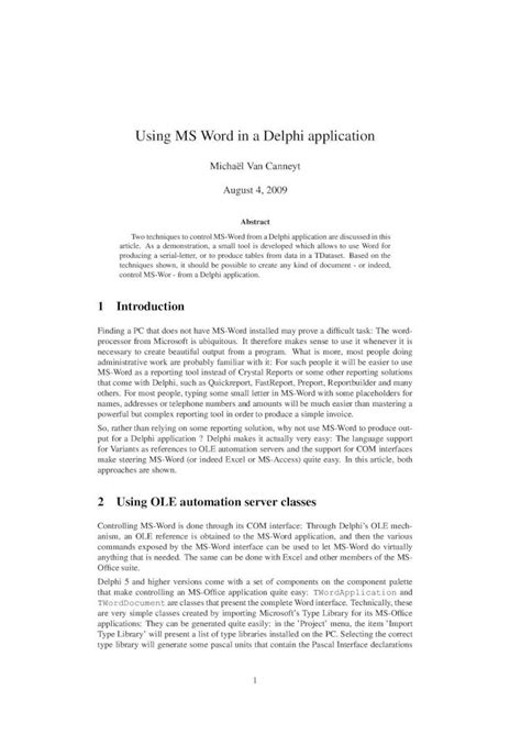 pdf using ms word in a delphi application free pascalmichael